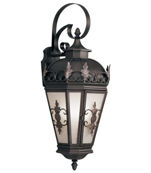 Lighting Lumens Lanterne murale d'extérieur 11,5 po en bronze 11,5 po avec abat-jour en verre de ...